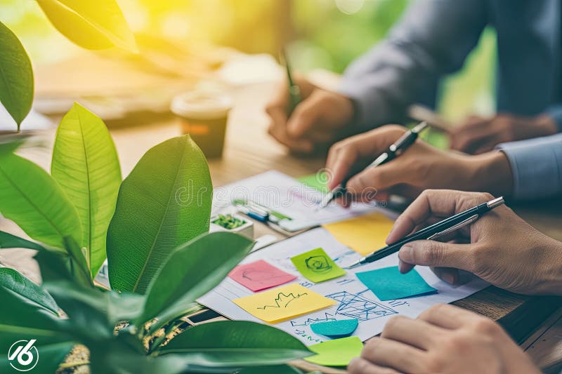 Team Brainstorming Session stock illustration. Illustration of meeting ...