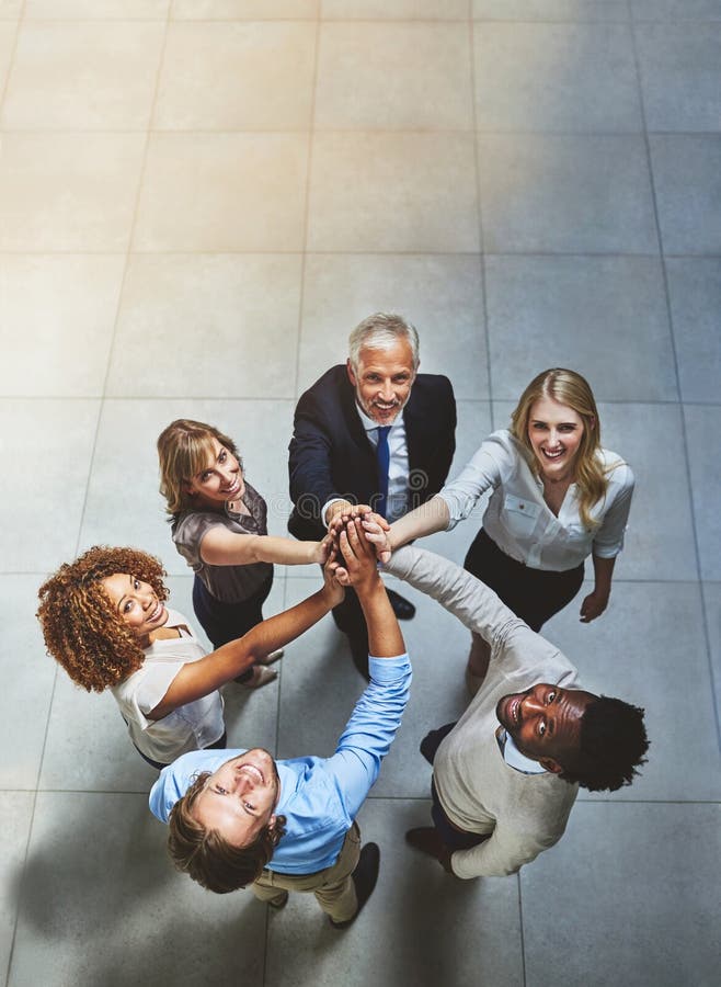 Collaborative Brilliance at Its Best. High Angle Shot of a Group of ...