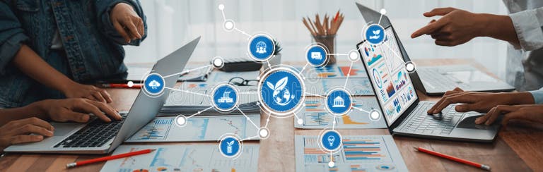 Collaborative Business Meeting with Data Visualization and Technology ...