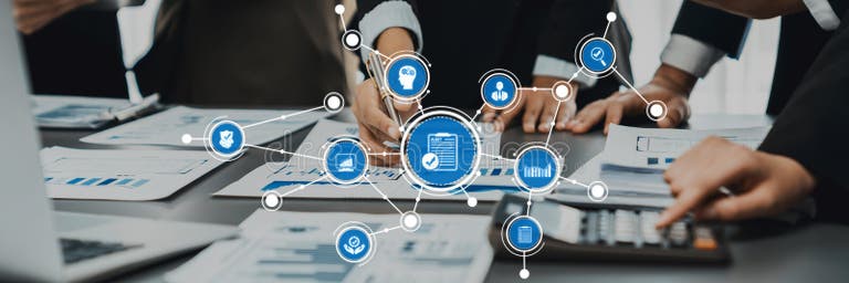 Collaborative Business Meeting with Digital Data Visualization in ...