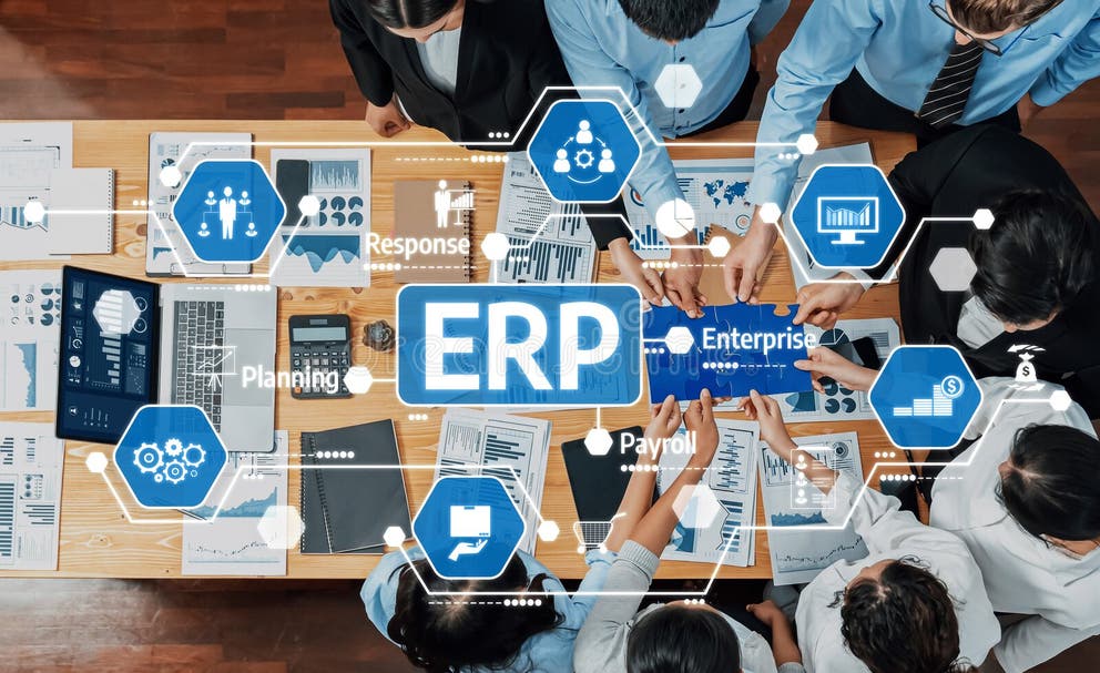 Collaborative Business Meeting Focused on Enterprise Resource Planning with Visual Data ...