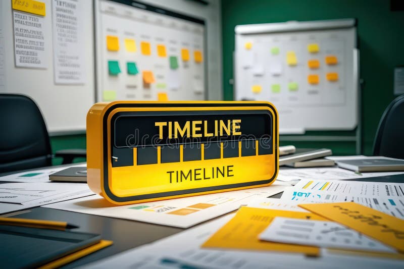 Project Timeline Concept with Focused Planning and Coordination Stock ...