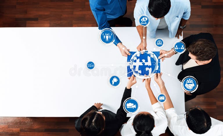 Collaborative Business Strategy Meeting with Diverse Team Analyzing ...