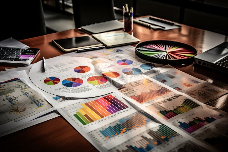 Collaborative Business Team. Analyzing Charts, Brainstorming, and ...