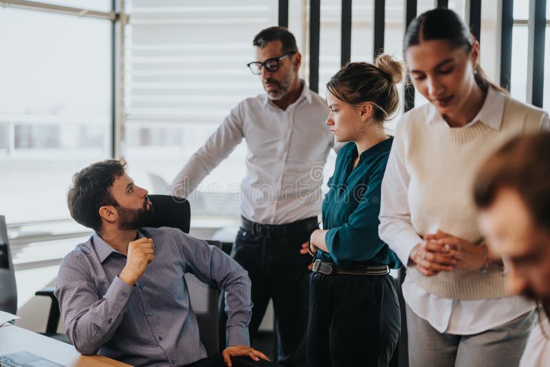 Collaborative Business Team Discusses Project Modern Office Setting Stock Photos - Free ...