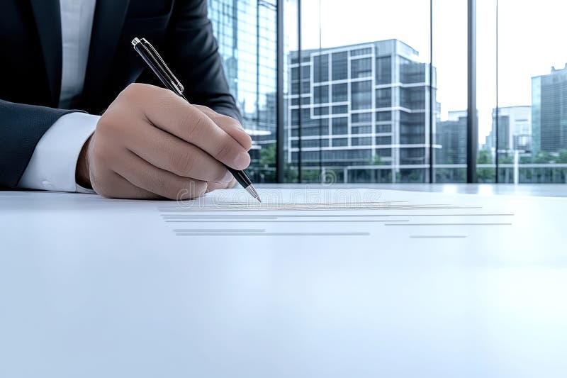 Collaborative Businessmen Working with Documents in Office Stock ...