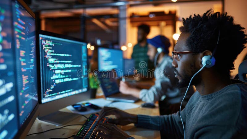 Collaborative Coding Boosting Productivity Stock Illustration Illustration Of Coding Testing