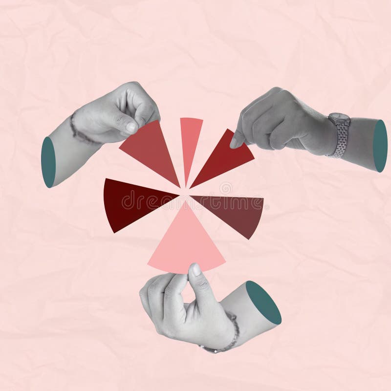 Collaborative Collage of Hands Crafting Color Segments, Symbolizing ...