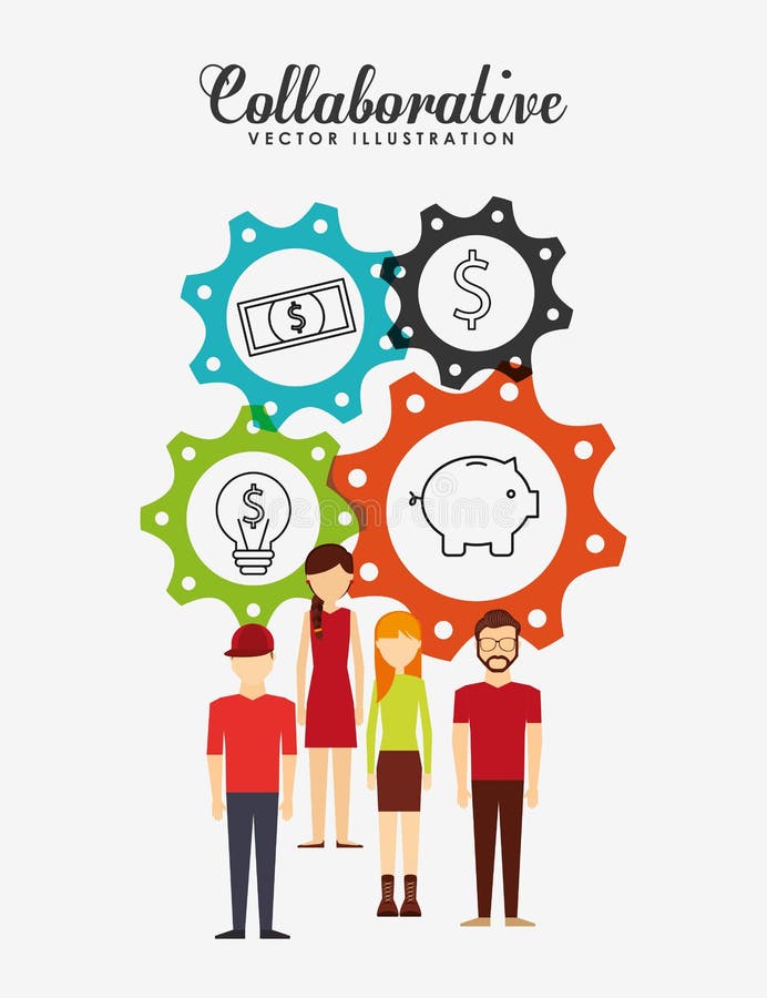 Collaborative Concept Design Stock Illustration - Illustration of ...