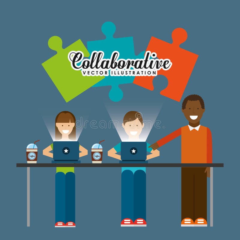Collaborative Concept Design Stock Illustration - Illustration of ...