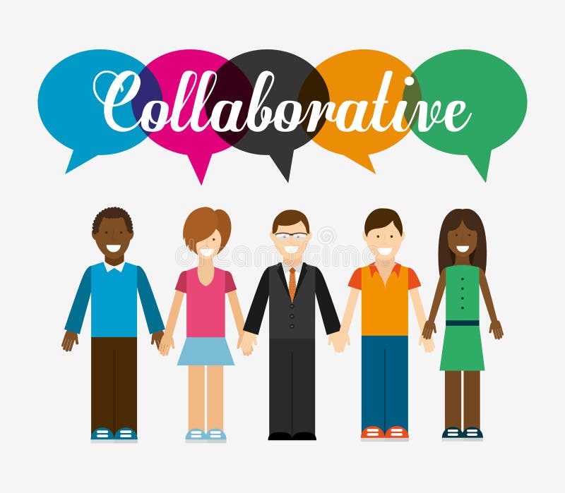 Collaborative Concept Design Stock Illustration - Illustration of color ...