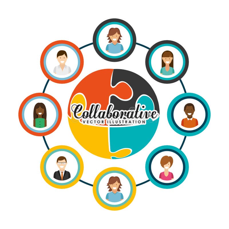 Collaborative Concept Design Stock Illustration - Illustration of ...