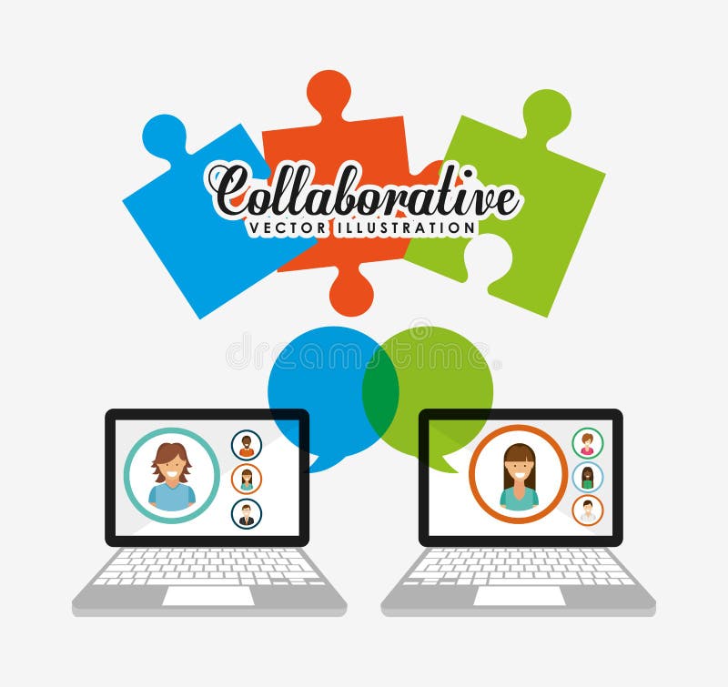 Collaborative Concept Design Stock Illustration - Illustration of share ...