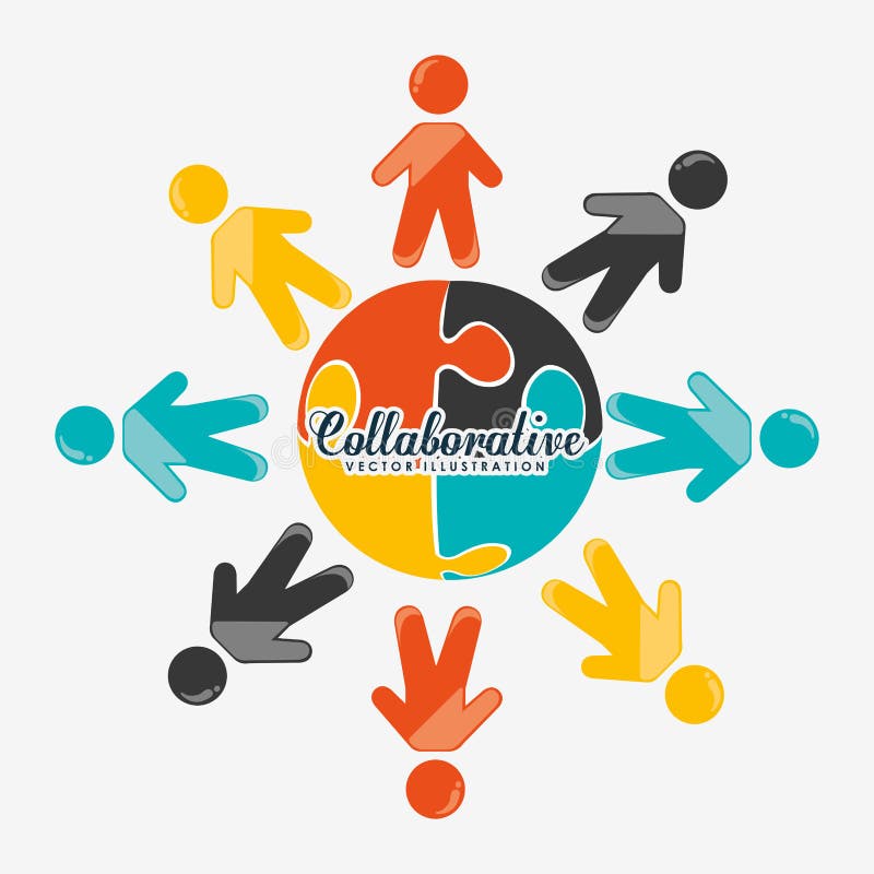 Collaborative Concept Design Stock Illustration - Illustration of share ...