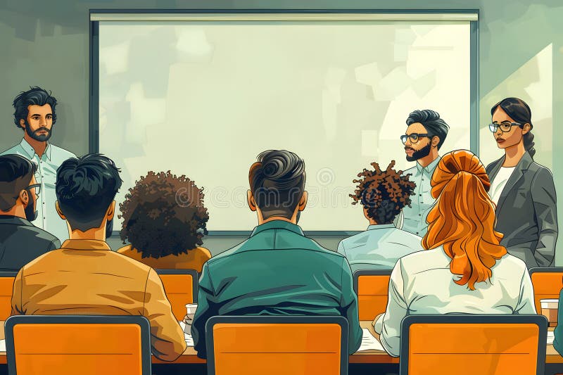 Collaborative Creativity - Group Brainstorming Session Stock ...