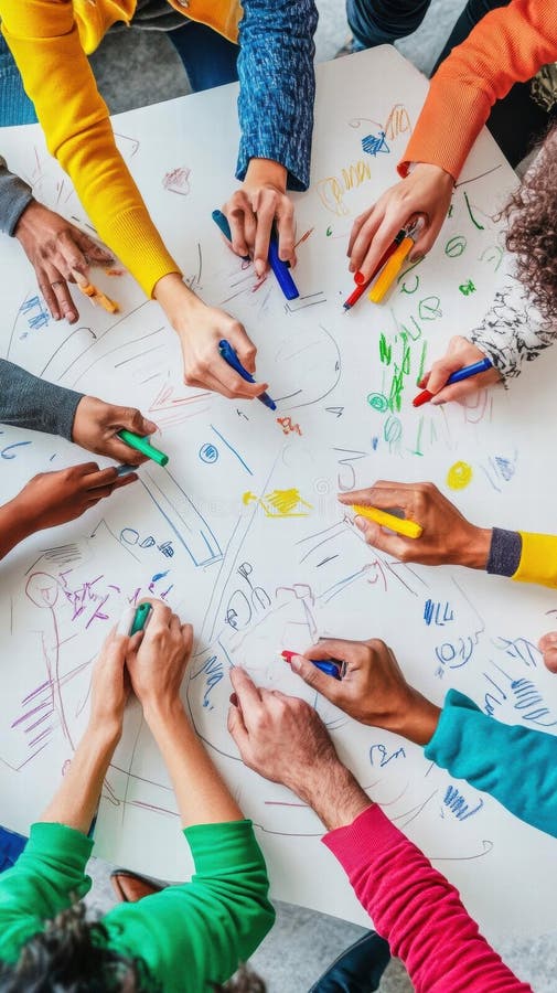 Collaborative Creativity, a Group Brainstorming Session Using Colorful ...