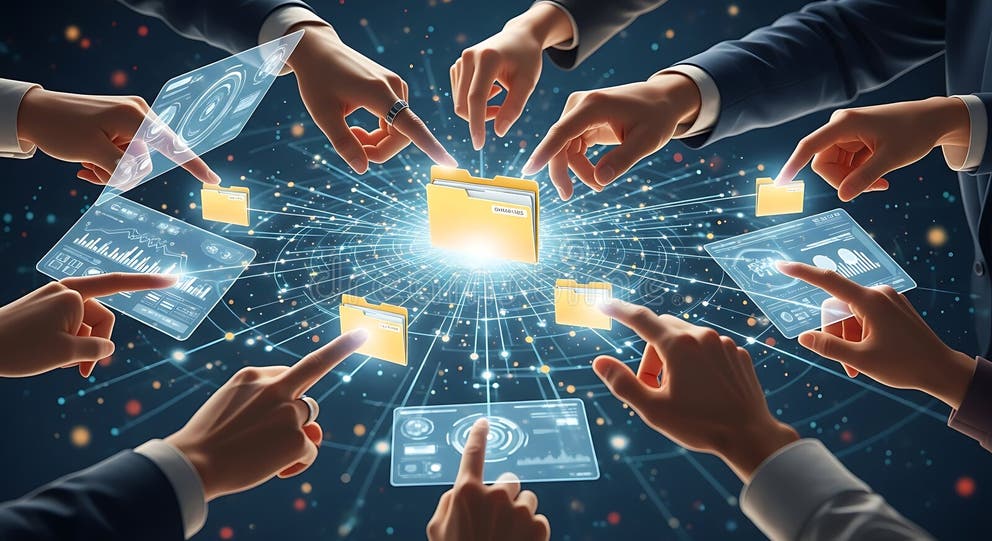 Collaborative Data Access stock image. Image of access - 385894779