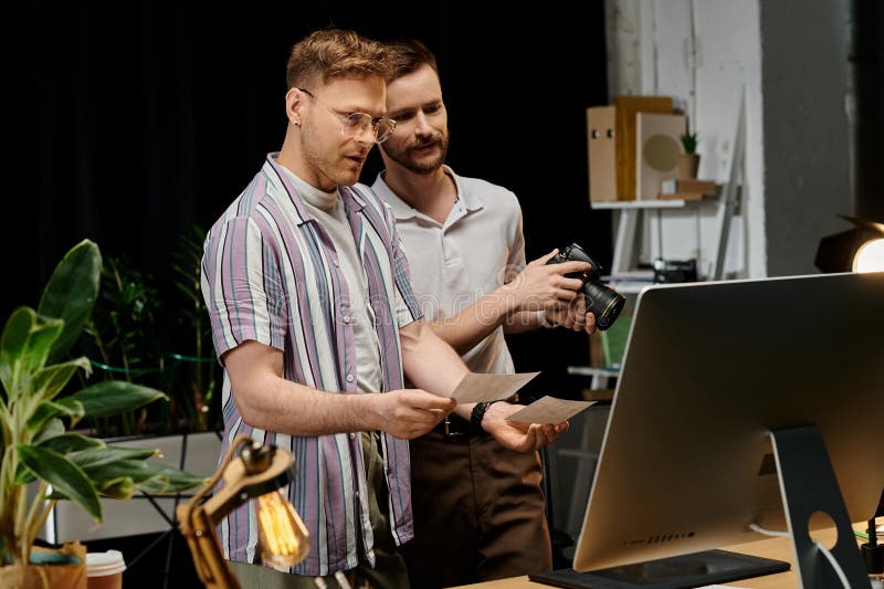 Collaborative Digital Discovery Stock Photo - Image of brainstorming ...