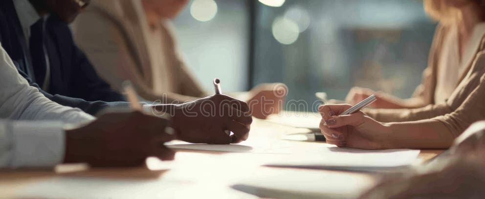 The Collaborative Discussion among Professionals at a Business Meeting ...