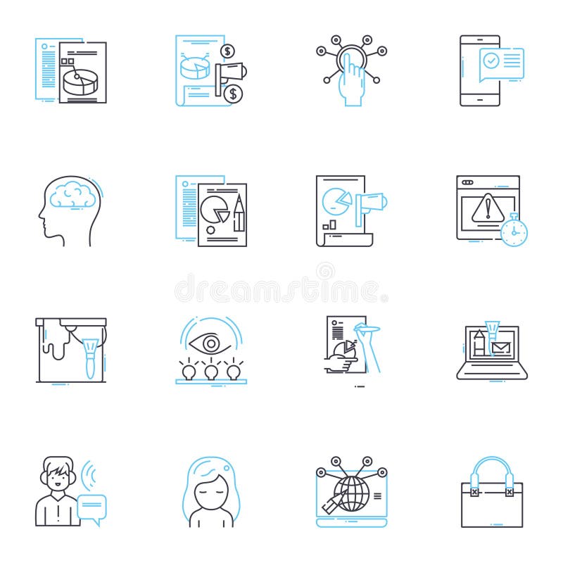 Collaborative Effort Linear Icons Set. Cooperation, Partnership, Unity ...