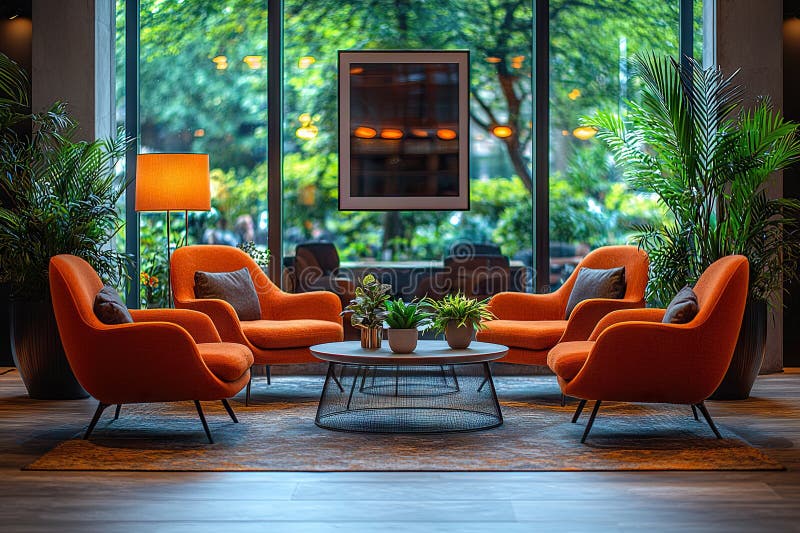 Collaborative Elegance: Modern Office Lounge for Open Communication ...