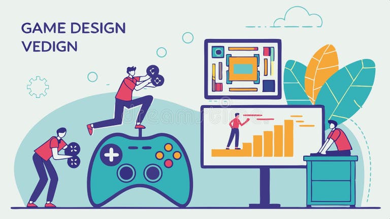 Game Design Process Illustration, Video Game Development and Creative ...