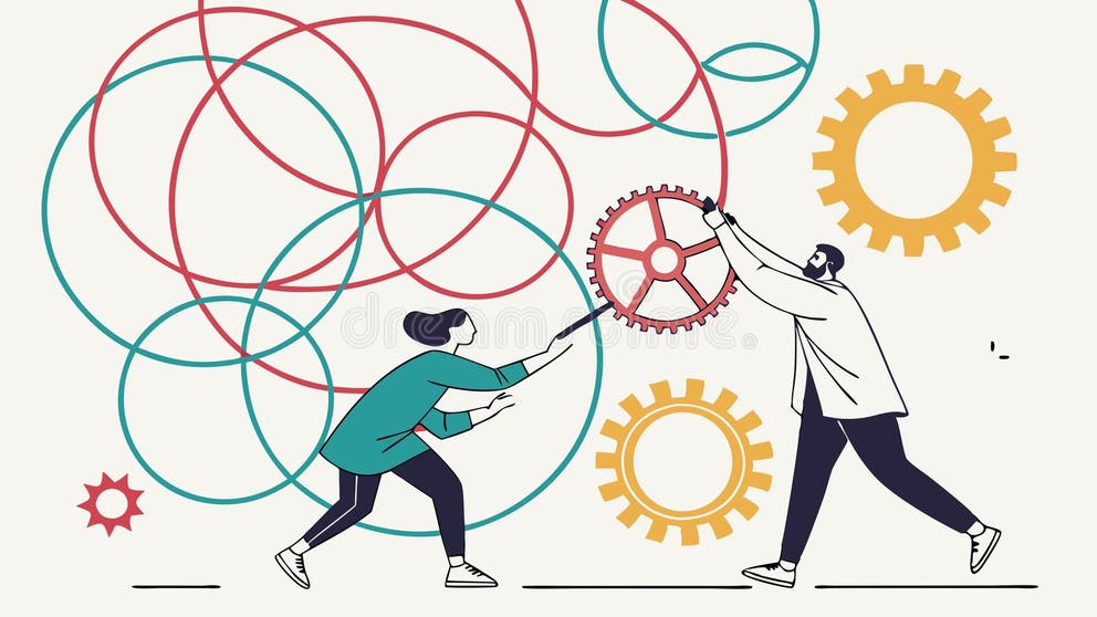 Collaborative Gear System, Teamwork in Process, Mechanical Effort ...