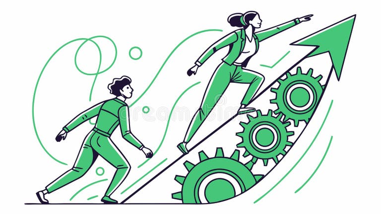 Collaborative Growth, Teamwork and Progress, Vector Design Generative ...