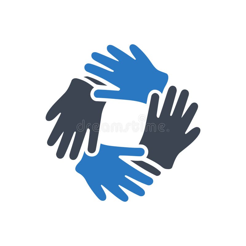 Collaborative Hands Circle Icon Stock Vector - Illustration of sign ...