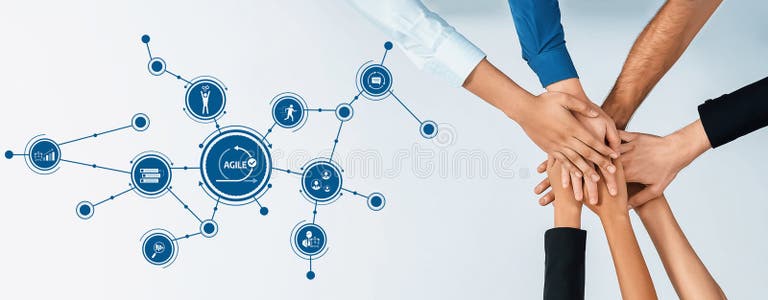 Collaborative Hands Over Network Graphics Representing Agile ...