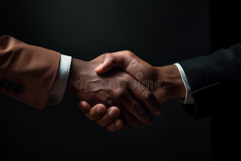 Collaborative Hands Shake Teamwork. Generate Ai Stock Illustration ...