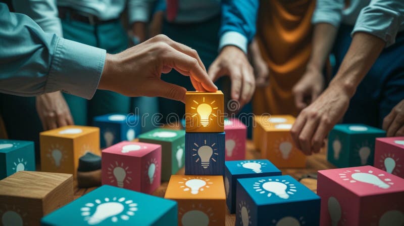 Team Building Blocks Stock Illustrations – 1,036 Team Building Blocks Stock Illustrations ...