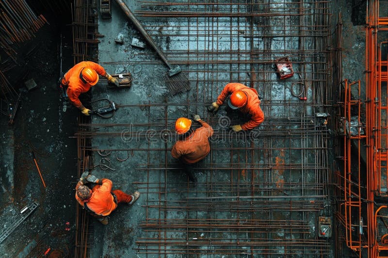 A Collaborative Image of a Diverse Construction Crew Working on-site ...