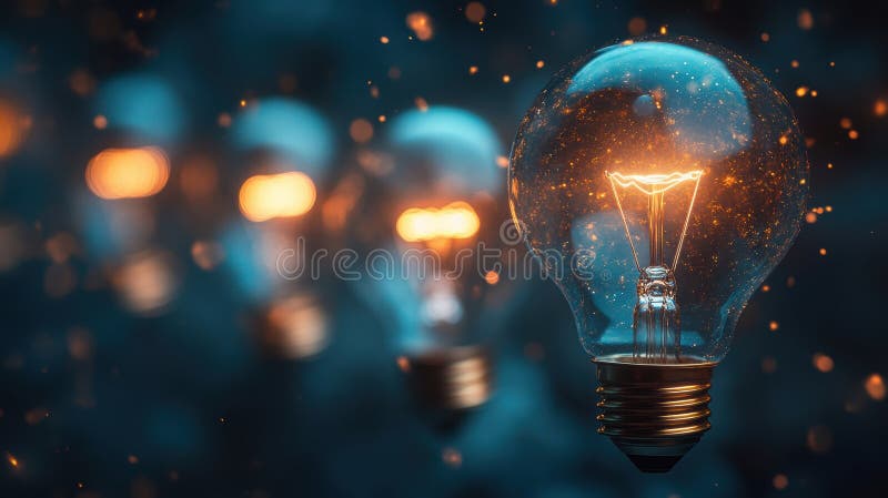 Collaborative Innovation, Abstract Artwork with Interconnected Light ...