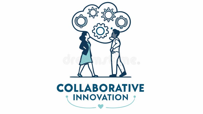 Collaborative Innovation & Teamwork, Vector Design Generative AI Stock Vector - Illustration of ...