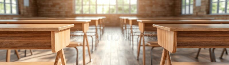 Collaborative Learning Environment Desks Arranged in Pairs for Teamwork ...