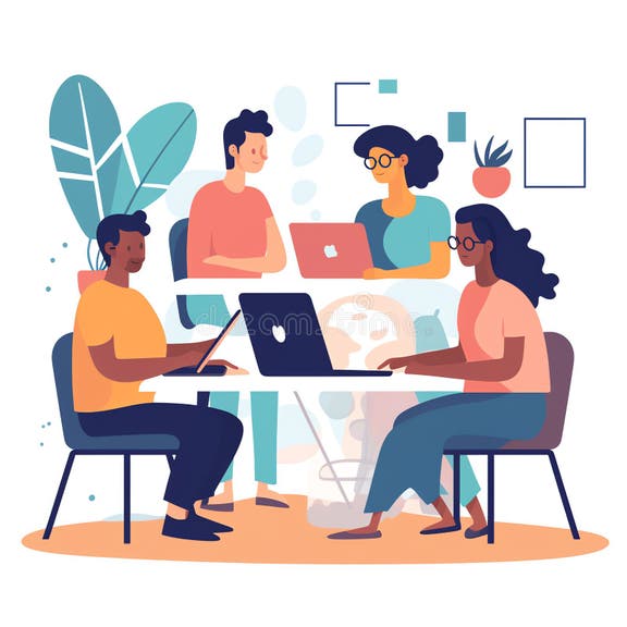 Students Working Together Project Stock Illustrations – 161 Students ...