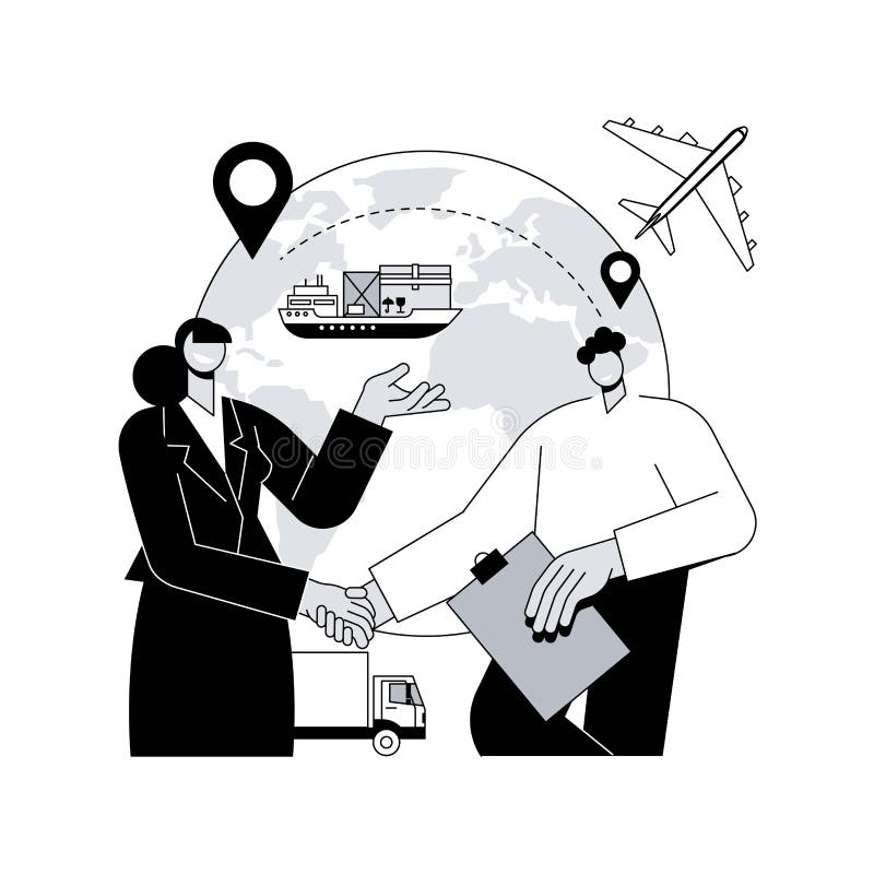 Collaborative Logistics Abstract Concept Vector Illustration. Stock ... Collaborative Logistics Abstract Concept Vector Illustration. Stock ...