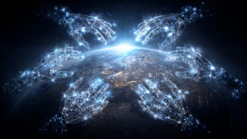 Collaborative Metaphor, Multiple Robotic Hands Connected in Circular ...