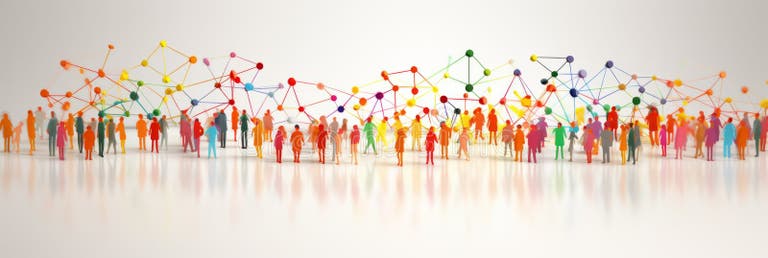 Collaborative Network Infographics Illustrating Teamwork, Connection ...