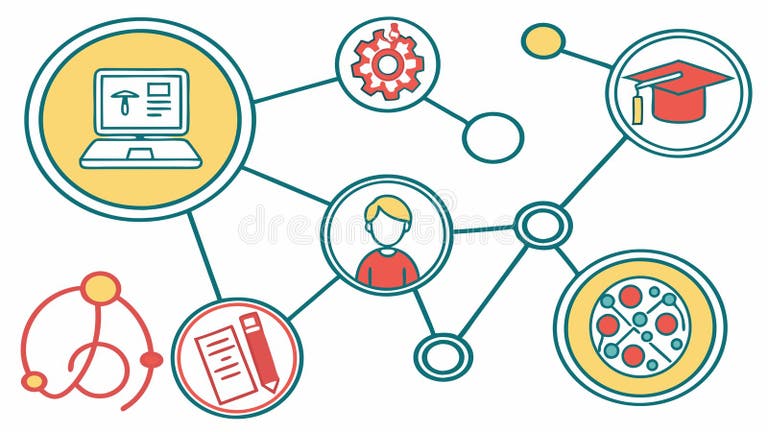 Collaborative Network Knowledge Sharing System, Vector Design Generative AI Stock Vector ...