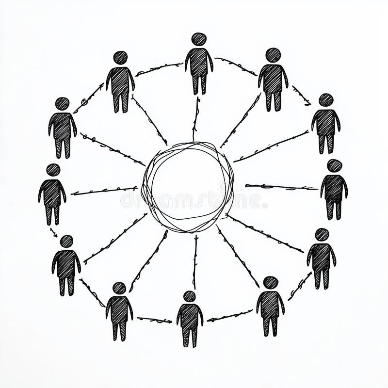 Collaborative Network Sketch with Connected Individuals in Circular ...