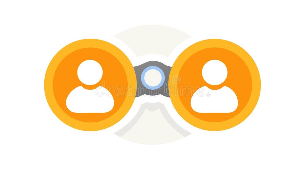 Collaborative Observation Icon: Team Analysis Joint View, Vector Design ...