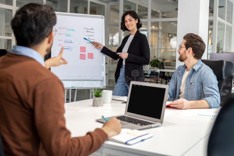 Collaborative Office Presentation or Training Session Stock Image ...