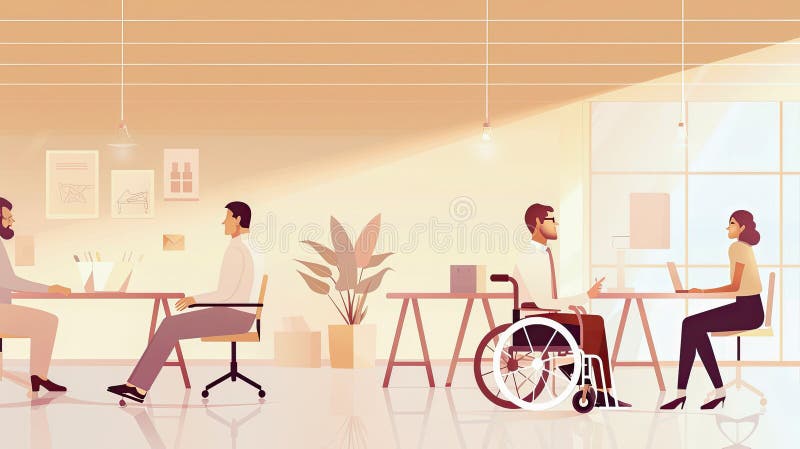 Collaborative Office Environment with Diverse Employees, Teamwork ...