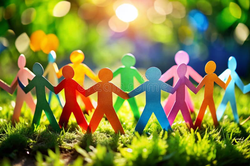 Collaborative Paper Cutouts a Deep Focus Landscape Depicting Teamwork ...