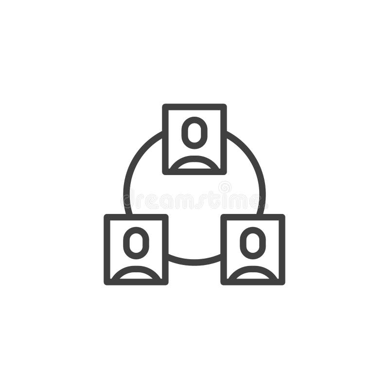 Collaborative People Line Icon Stock Vector - Illustration of linear ...