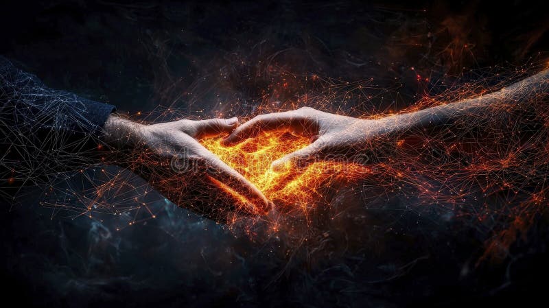 Collaborative Problem Solving Abstract Concept Digital Art Dark ...