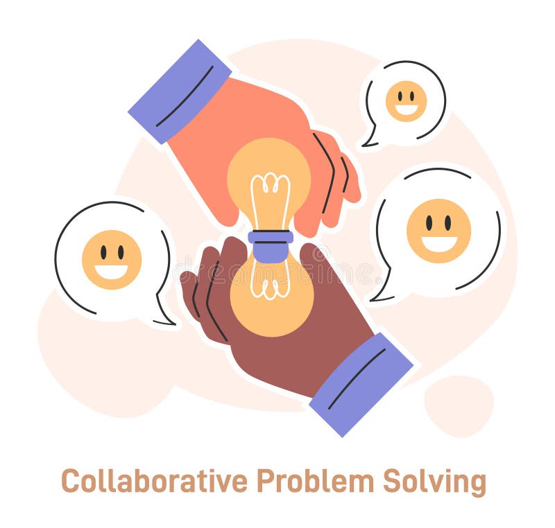 Collaborative Problem Solving Concept. Flat Vector Illustration Stock ... Collaborative Problem Solving Concept. Flat Vector Illustration Stock ...