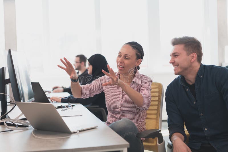 Collaborative Process of Multicultural Skilled Young Business Team ... Collaborative Process of Multicultural Skilled Young Business Team ...